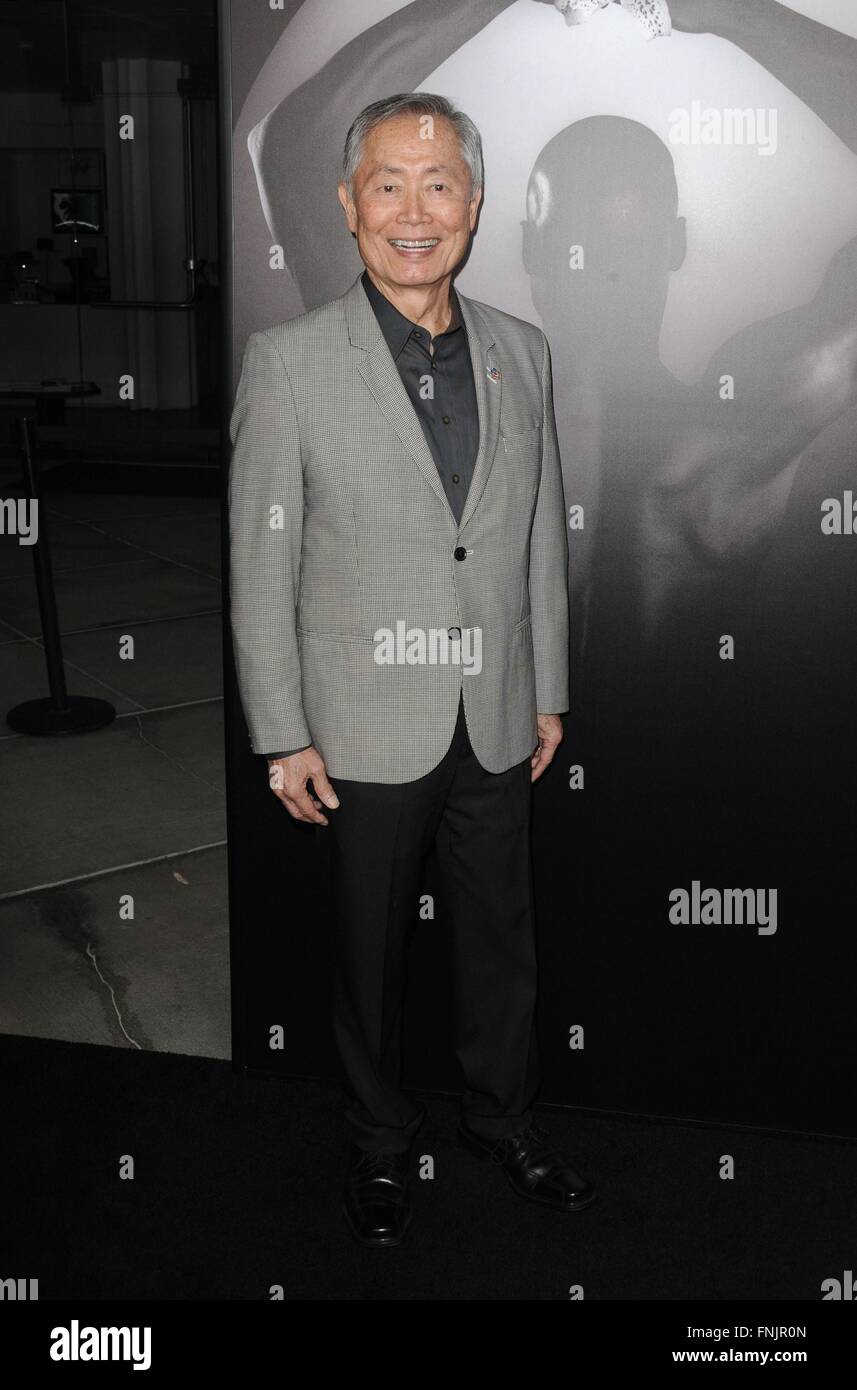 Los Angeles, CA, USA. 15th Mar, 2016. George Takei at arrivals for ...