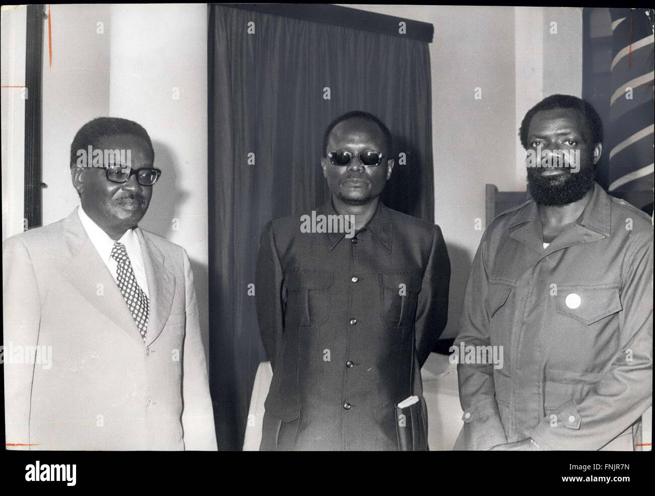 1967 - The Three Angolan leaders, Dr. Agostinho Neto (MPLA), Dr. Holden ...