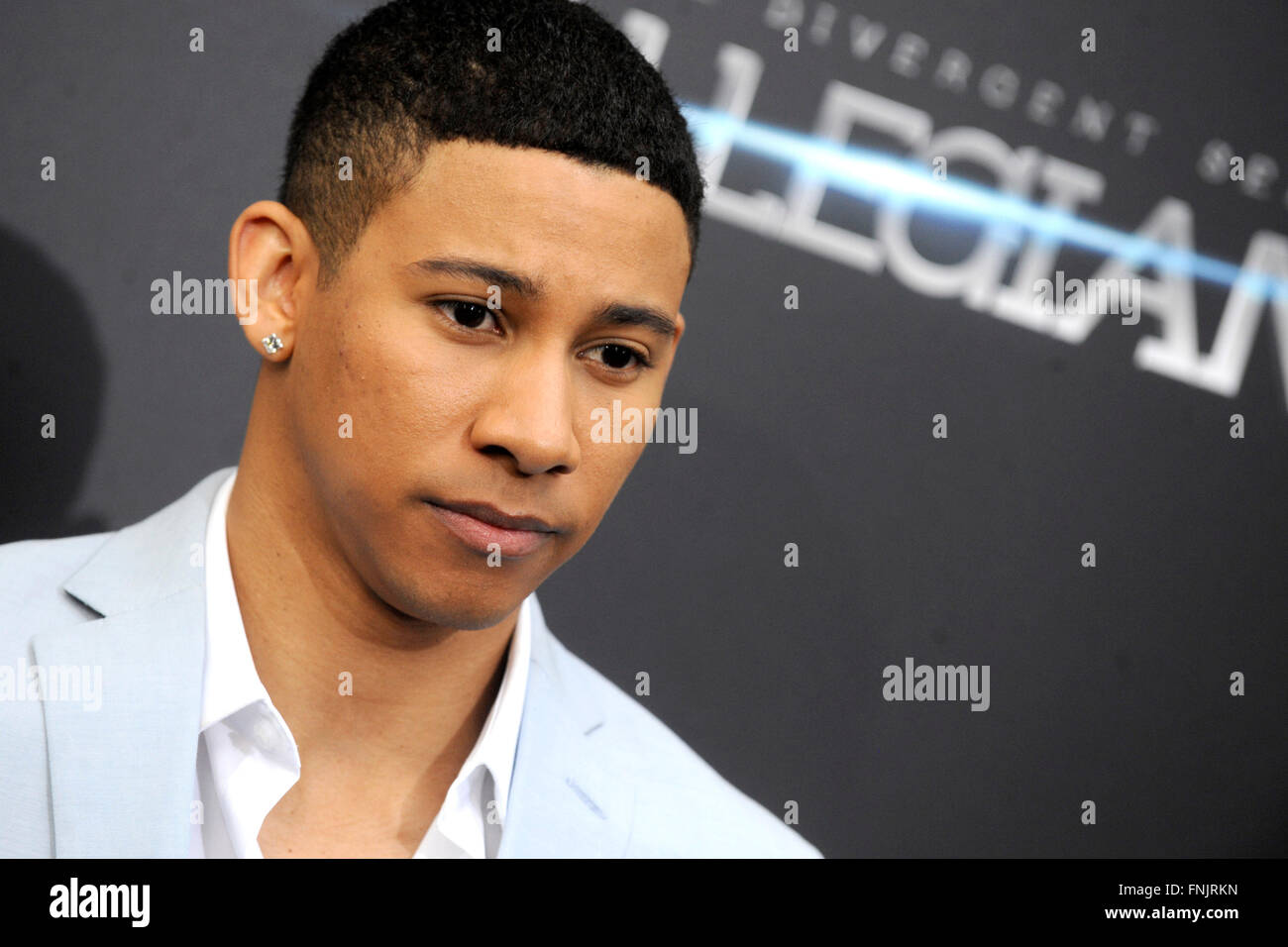 New York City. 14th Mar, 2016. Keiynan Lonsdale attends the 'Allegiant ...