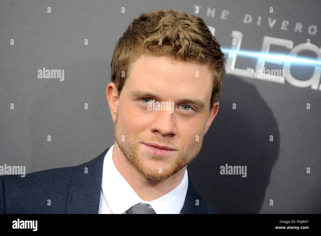 New York City. 14th Mar, 2016. Jonny Weston attends the 'Allegiant' New ...