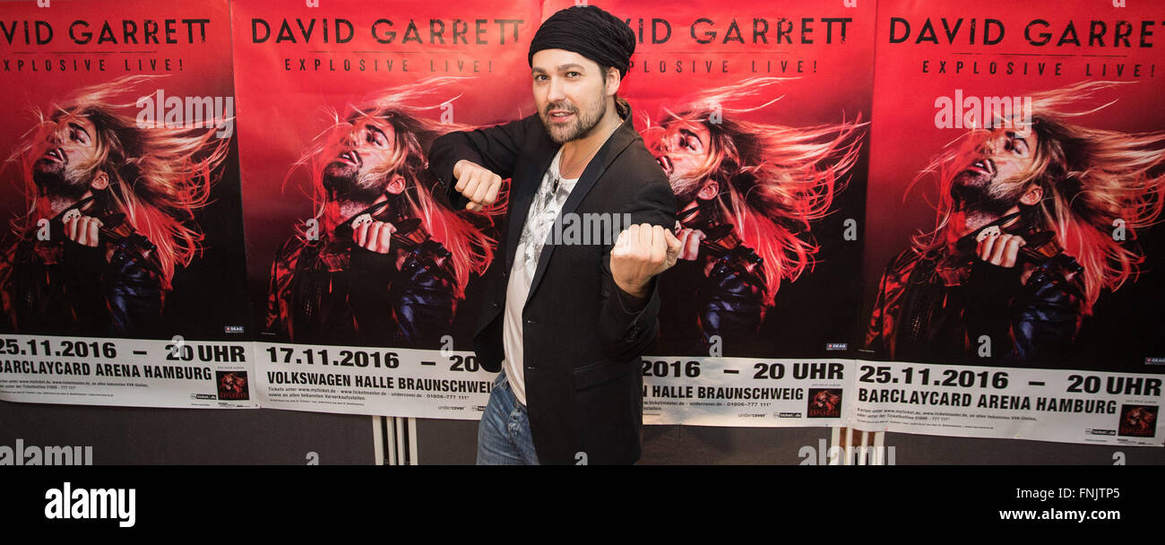 Hamburg, Germany. 16th Mar, 2016. German violinist David Garrett poses ...