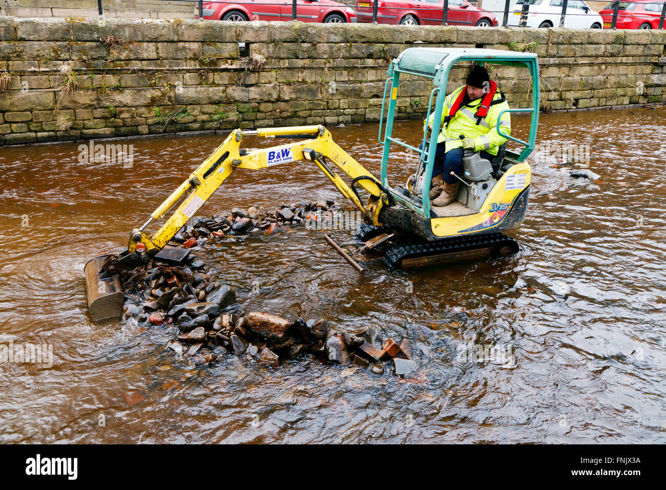 Excavator digger flood hi-res stock photography and images - Alamy