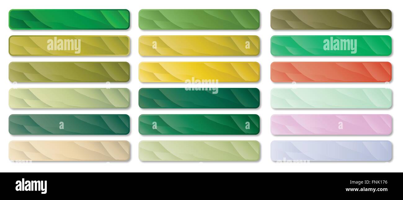 A collection of blank web buttons on a white background Stock Vector ...