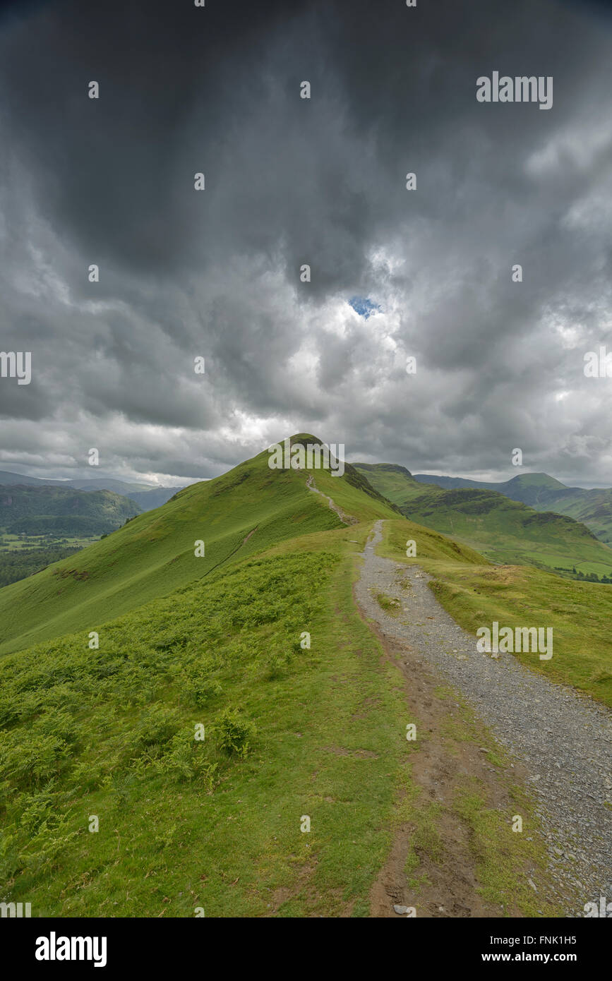 Cat Bells peak in Derwent water Stock Photo - Alamy