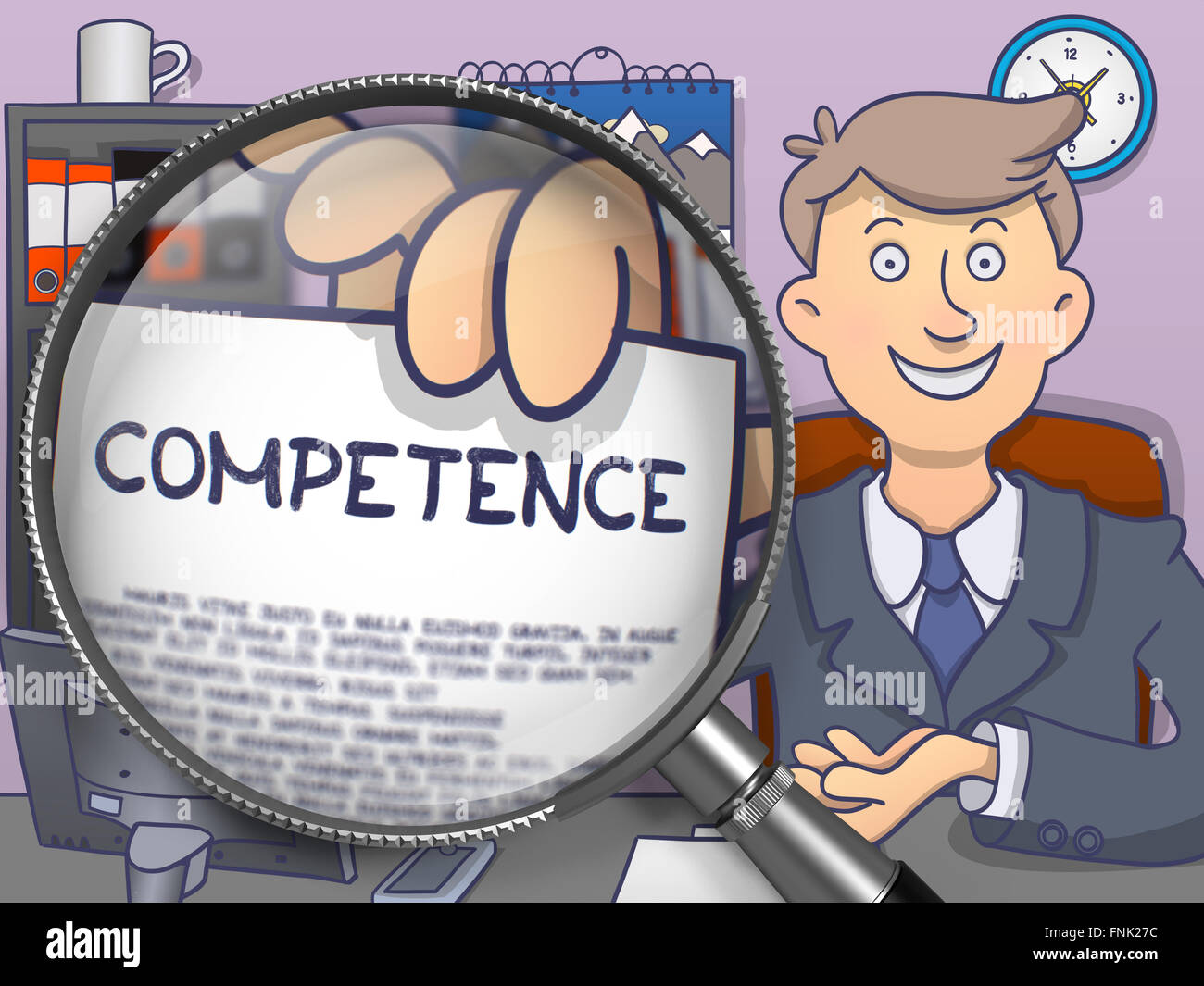 Competence through Lens. Doodle Concept Stock Photo - Alamy