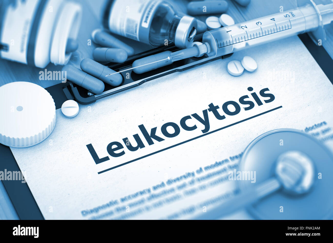Leukocytosis Diagnosis. Medical Concept Stock Photo - Alamy