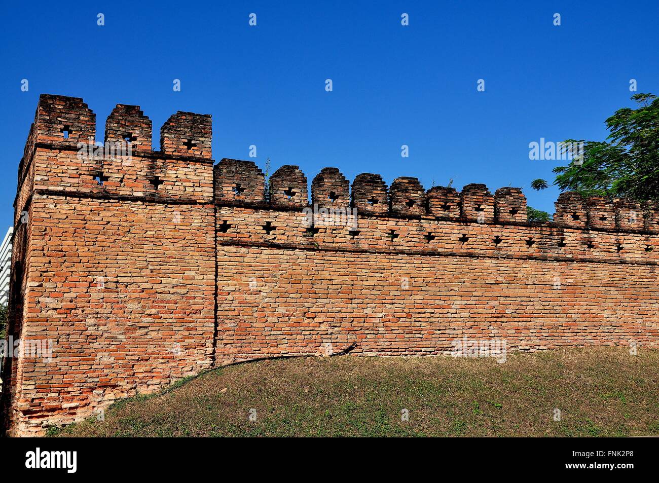 Chiang Mai, Thailand: A portion of the ancient fortified city wall ...