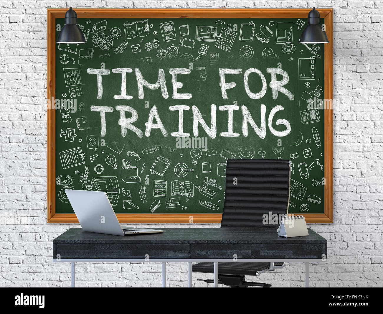 Time for Training - Hand Drawn on Green Chalkboard Stock Photo - Alamy