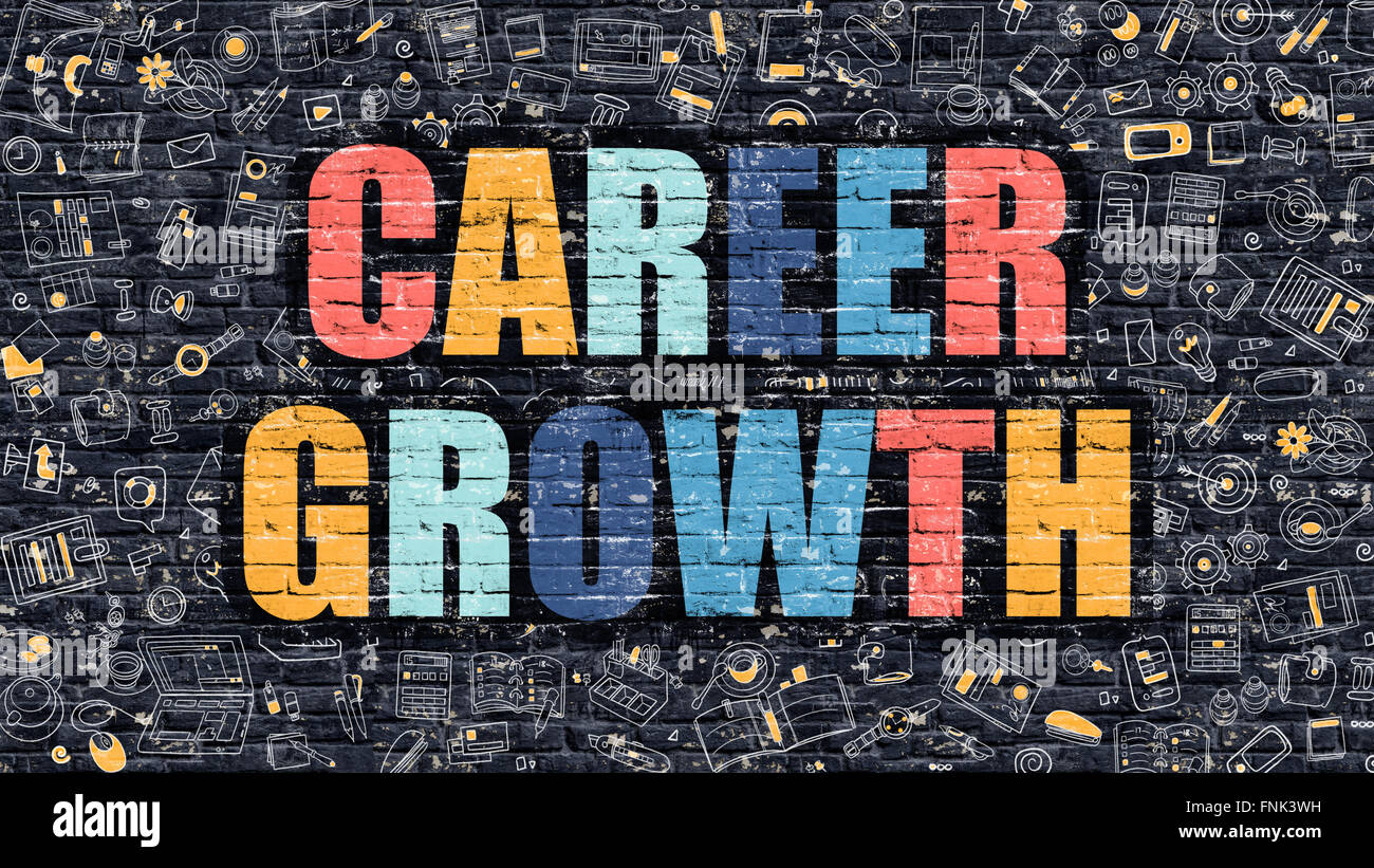 Career Growth in Multicolor. Doodle Design Stock Photo - Alamy