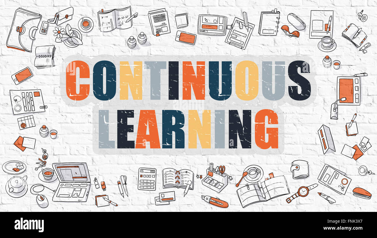 Continuous Learning Concept. Multicolor on White Brickwall Stock Photo ...