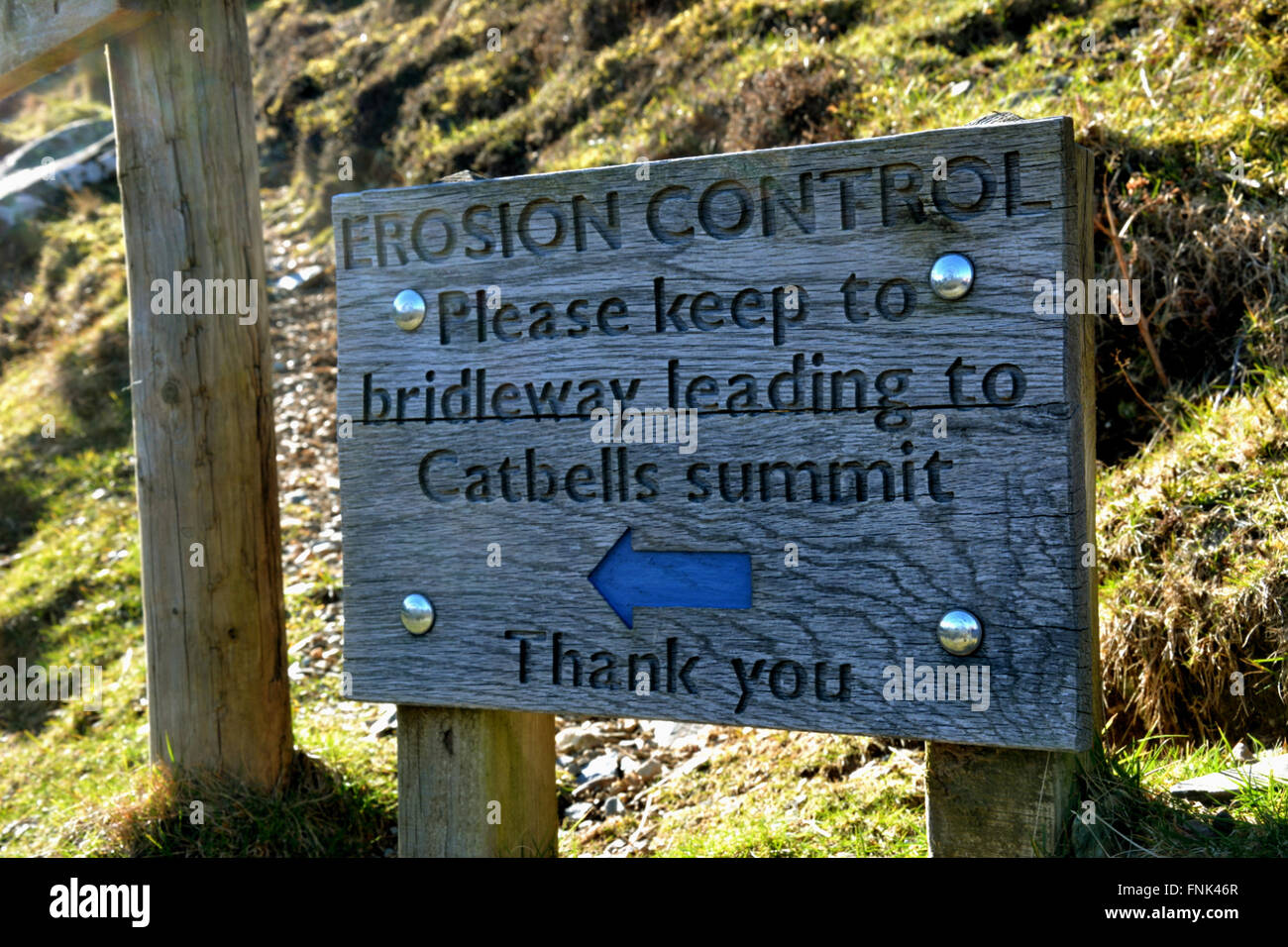 Erosion Control sign Stock Photo - Alamy