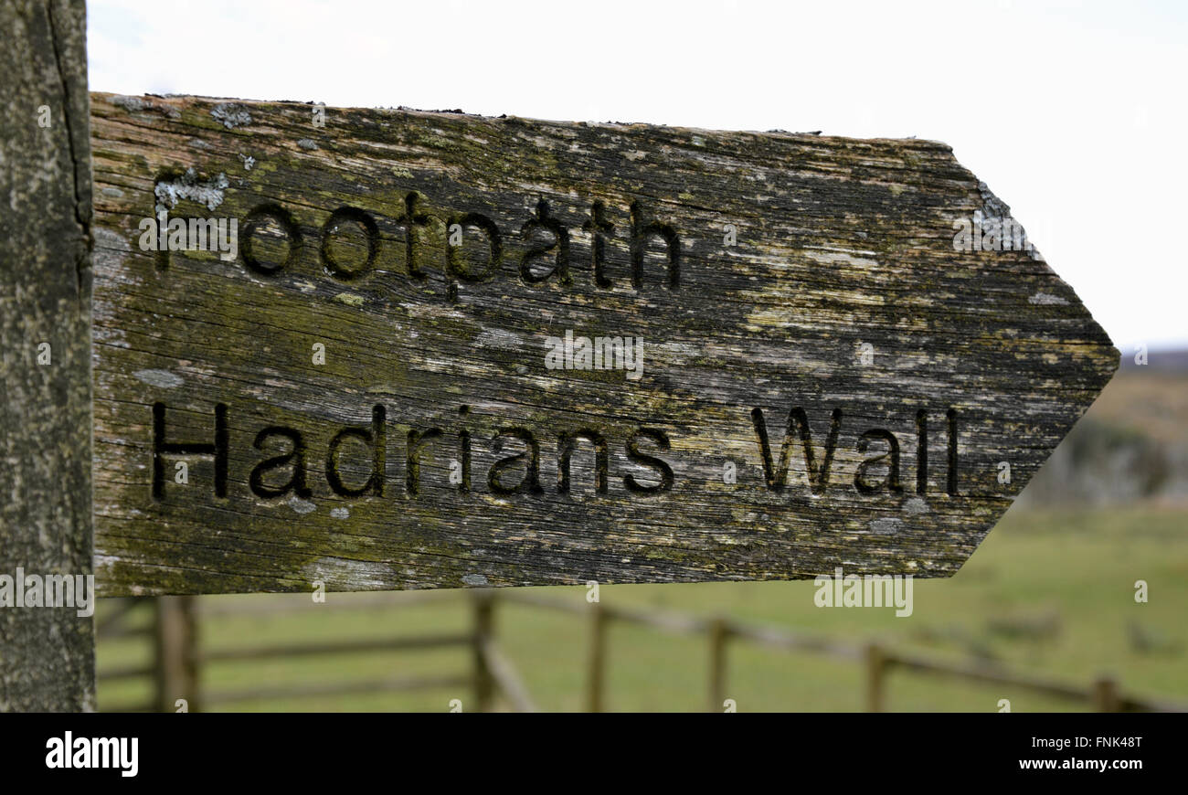 Hadrians wall sign hi-res stock photography and images - Alamy