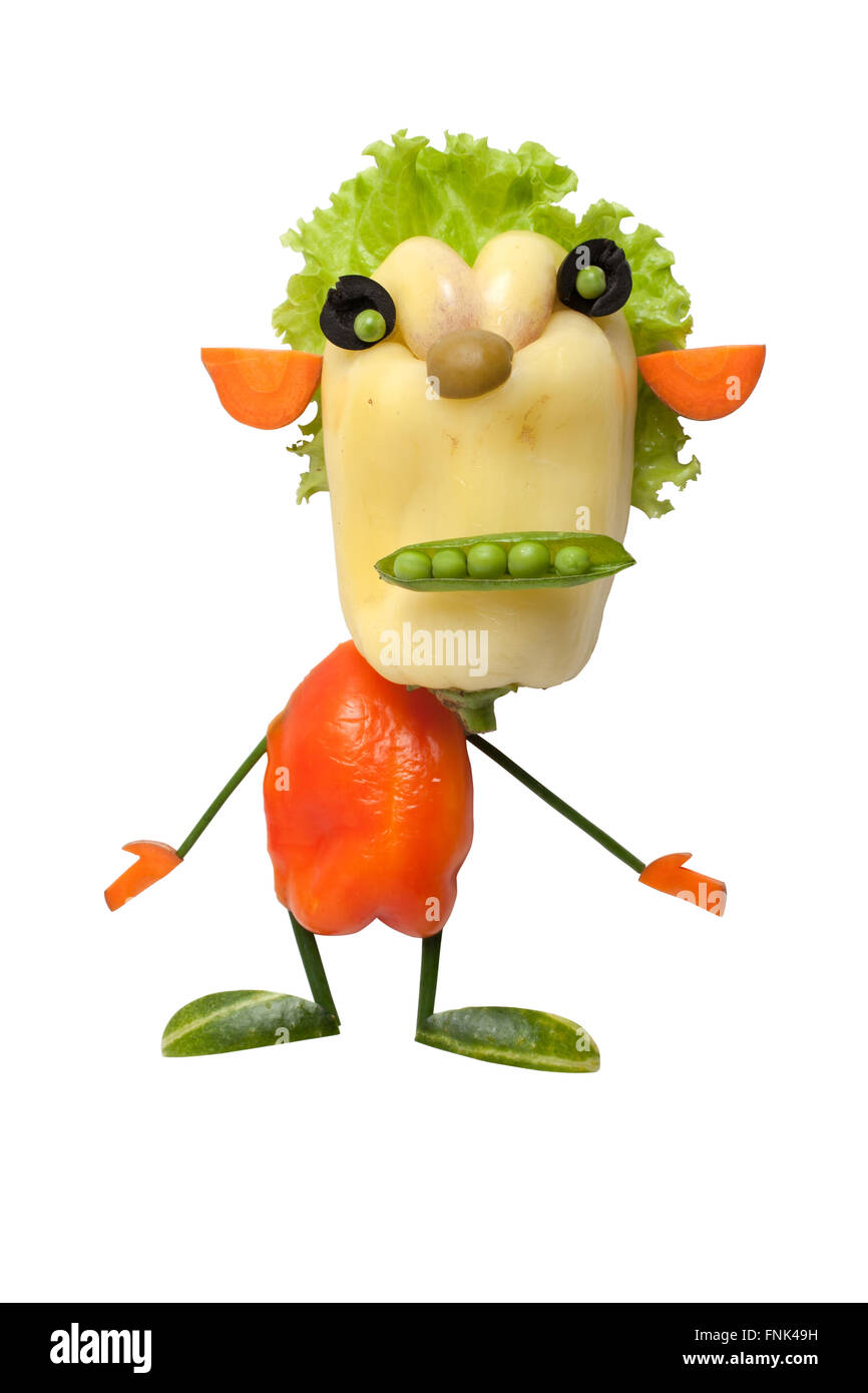 Monster made of pepper on isolated background Stock Photo - Alamy