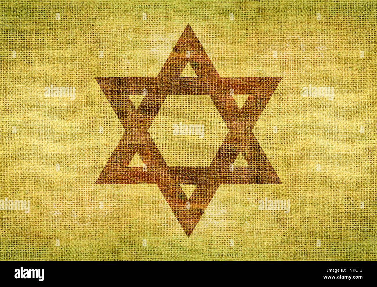 Star of David on Canvas. Jewish Symbol Background Illustration Stock ...