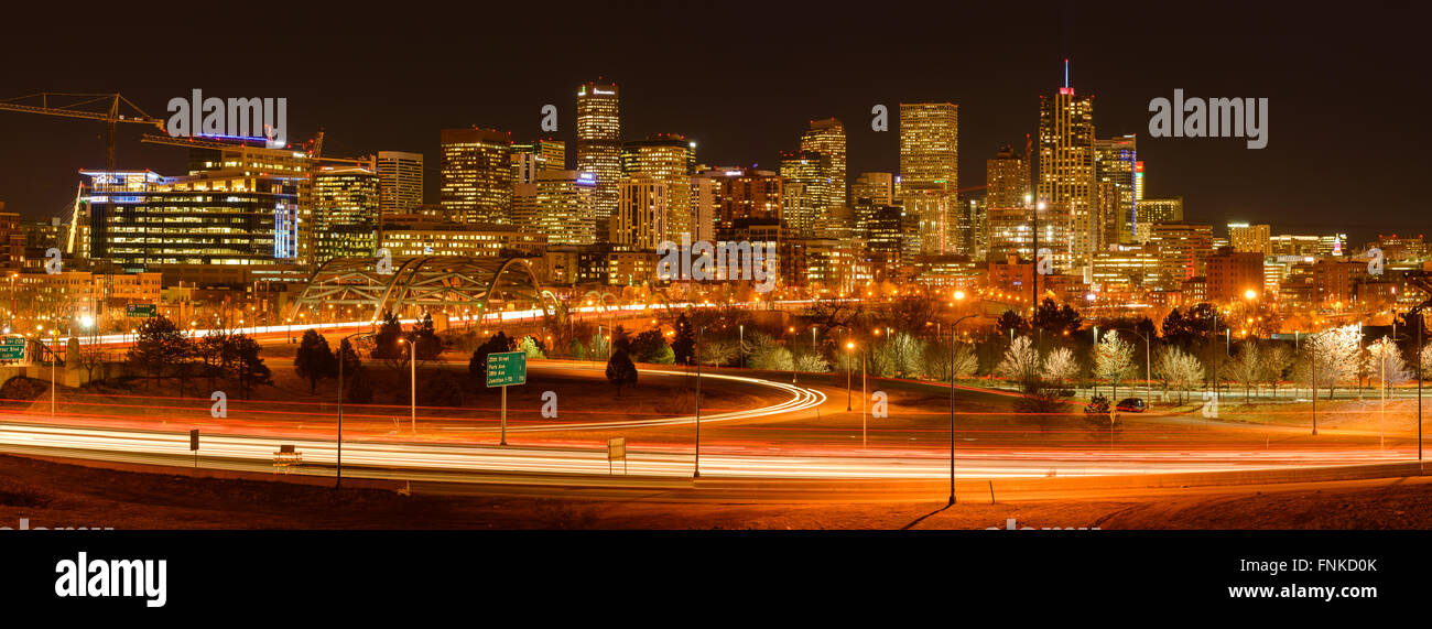 Denver skyline evening hi-res stock photography and images - Alamy