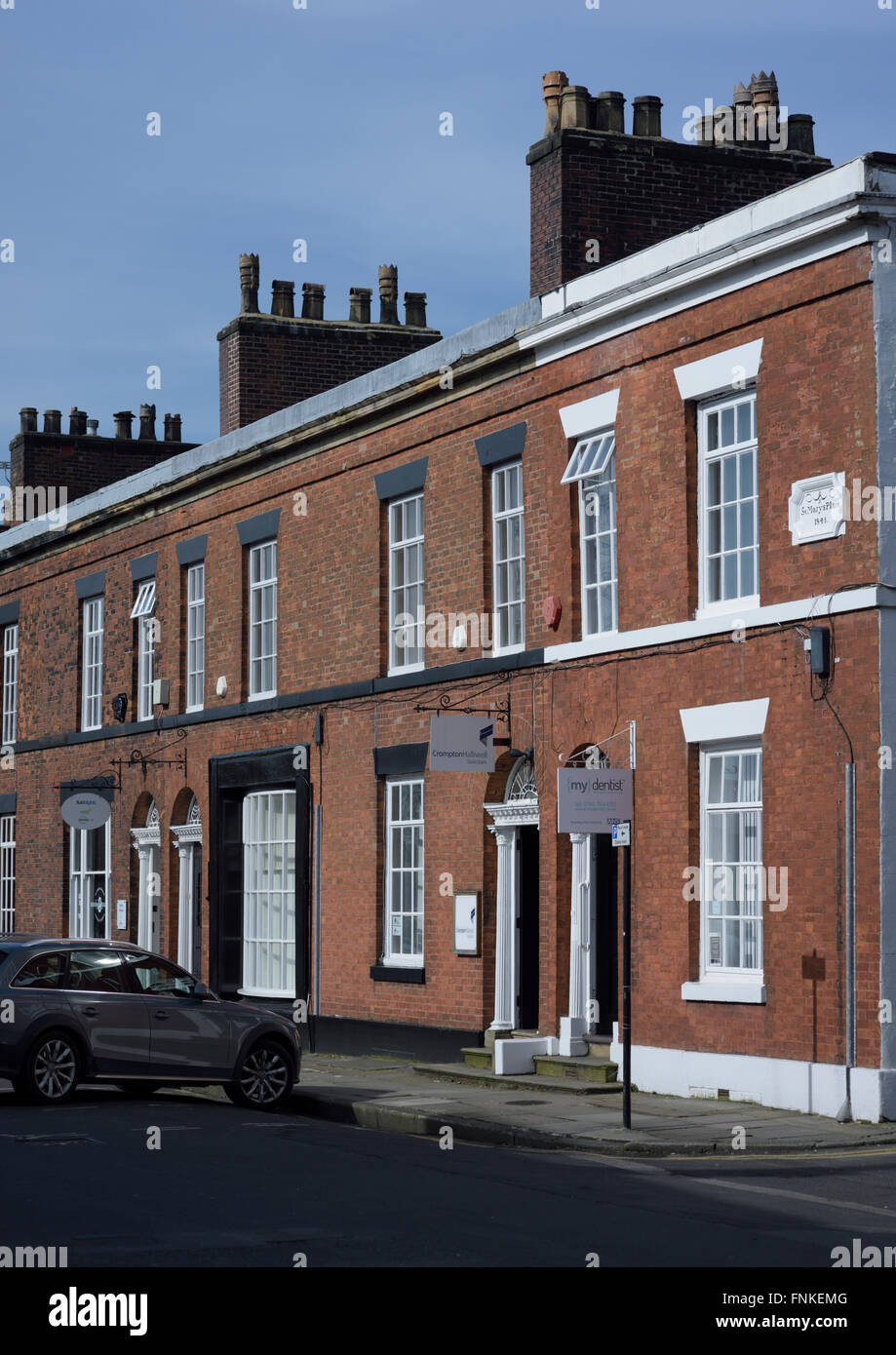 Two storey terrace of two bay houses in St Marys Place bury lancashire ...