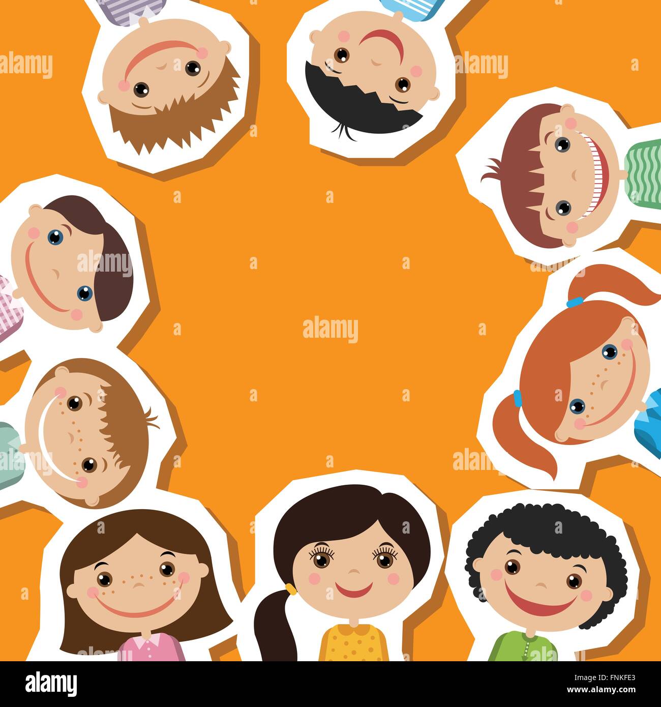 smiling children. Flat style Stock Vector Image & Art - Alamy