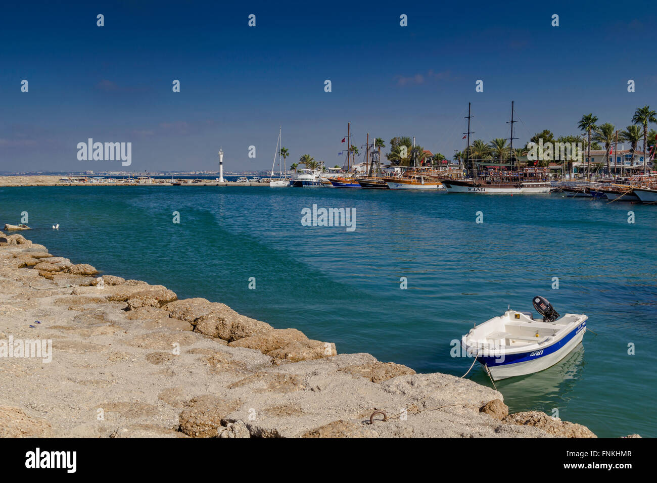 Harbour of Side, Turkey Stock Photo - Alamy