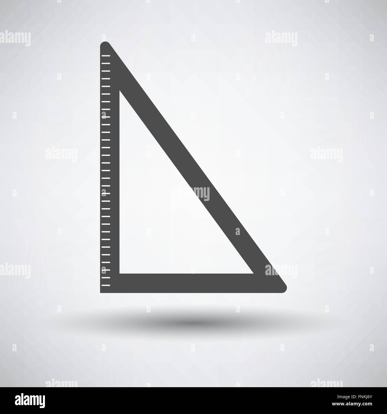 Triangle icon on gray background with round shadow. Vector illustration ...