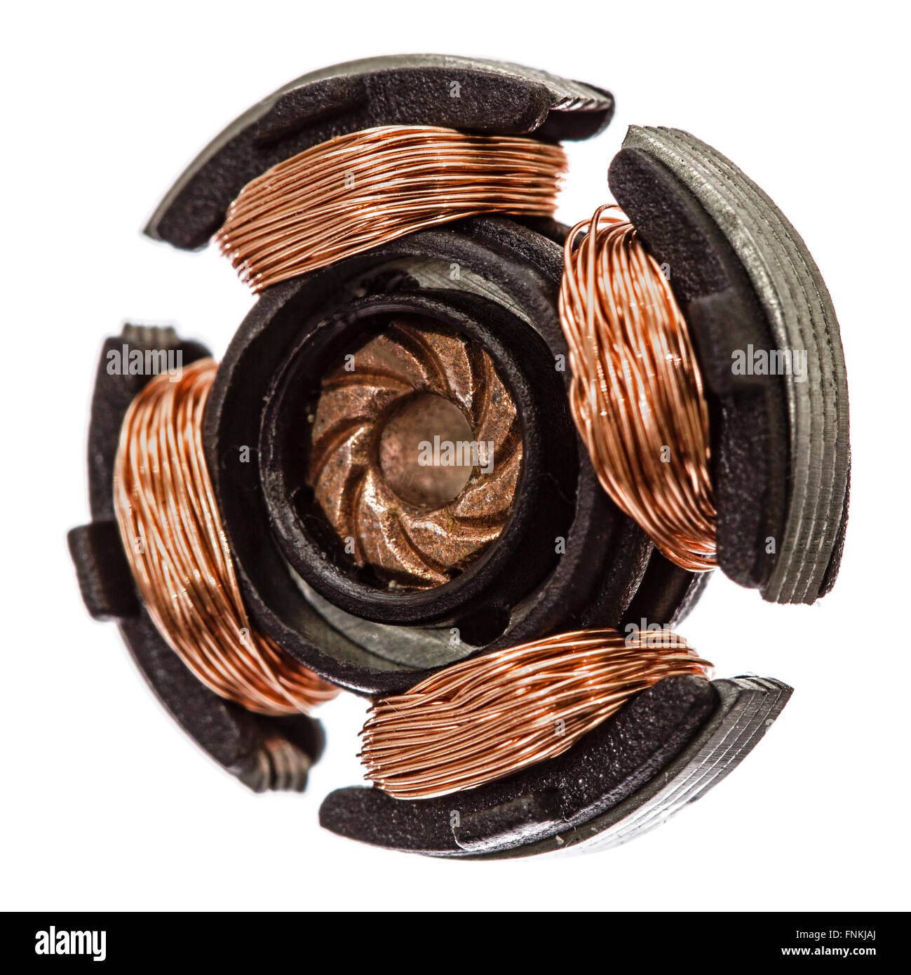 Stator of electric engine, isolated on white background Stock Photo - Alamy