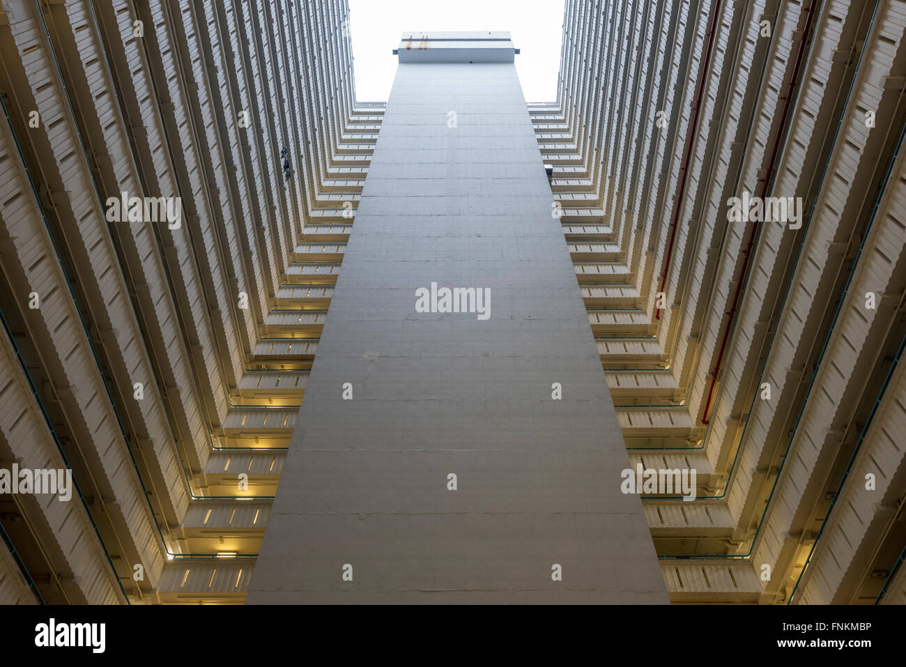 In a square building center look up Stock Photo - Alamy