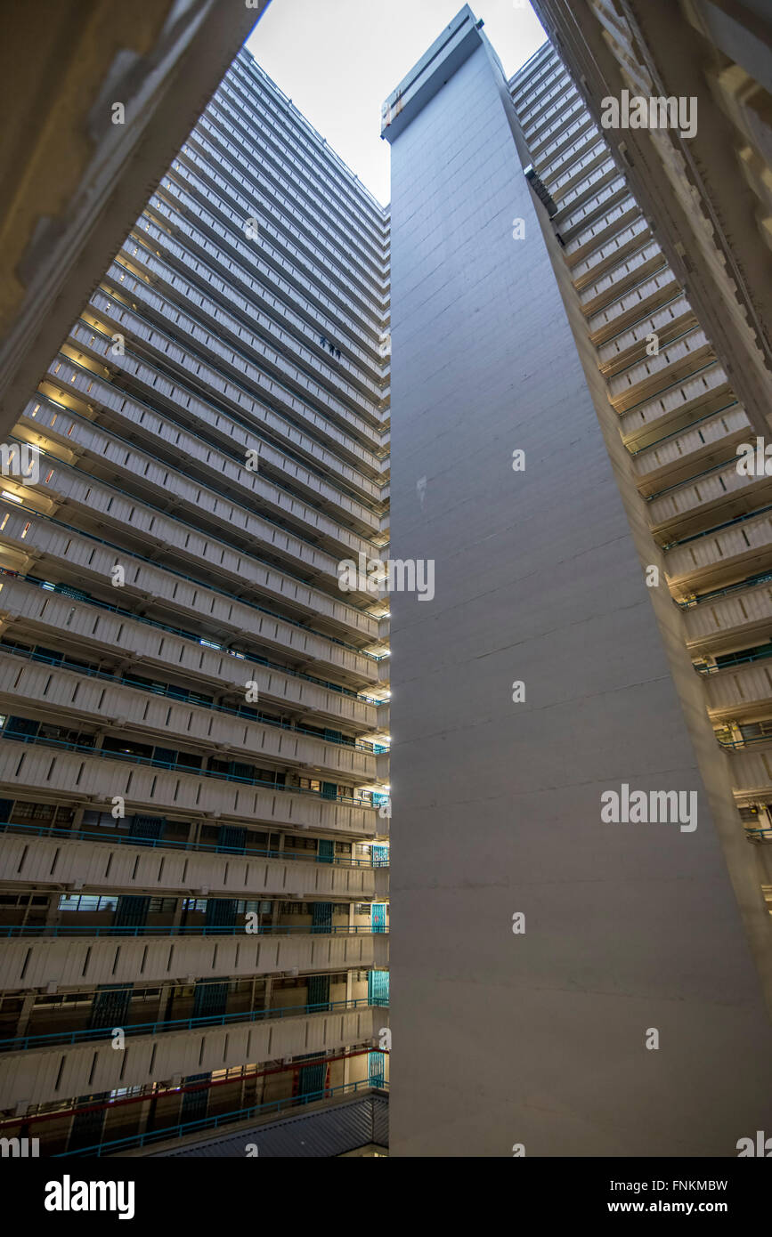 In a square building center look up Stock Photo - Alamy