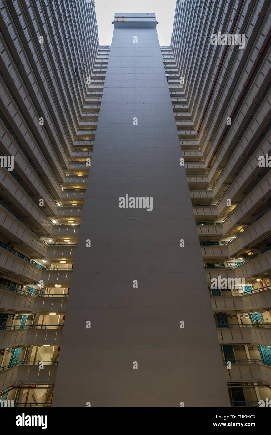 In a square building center look up Stock Photo - Alamy