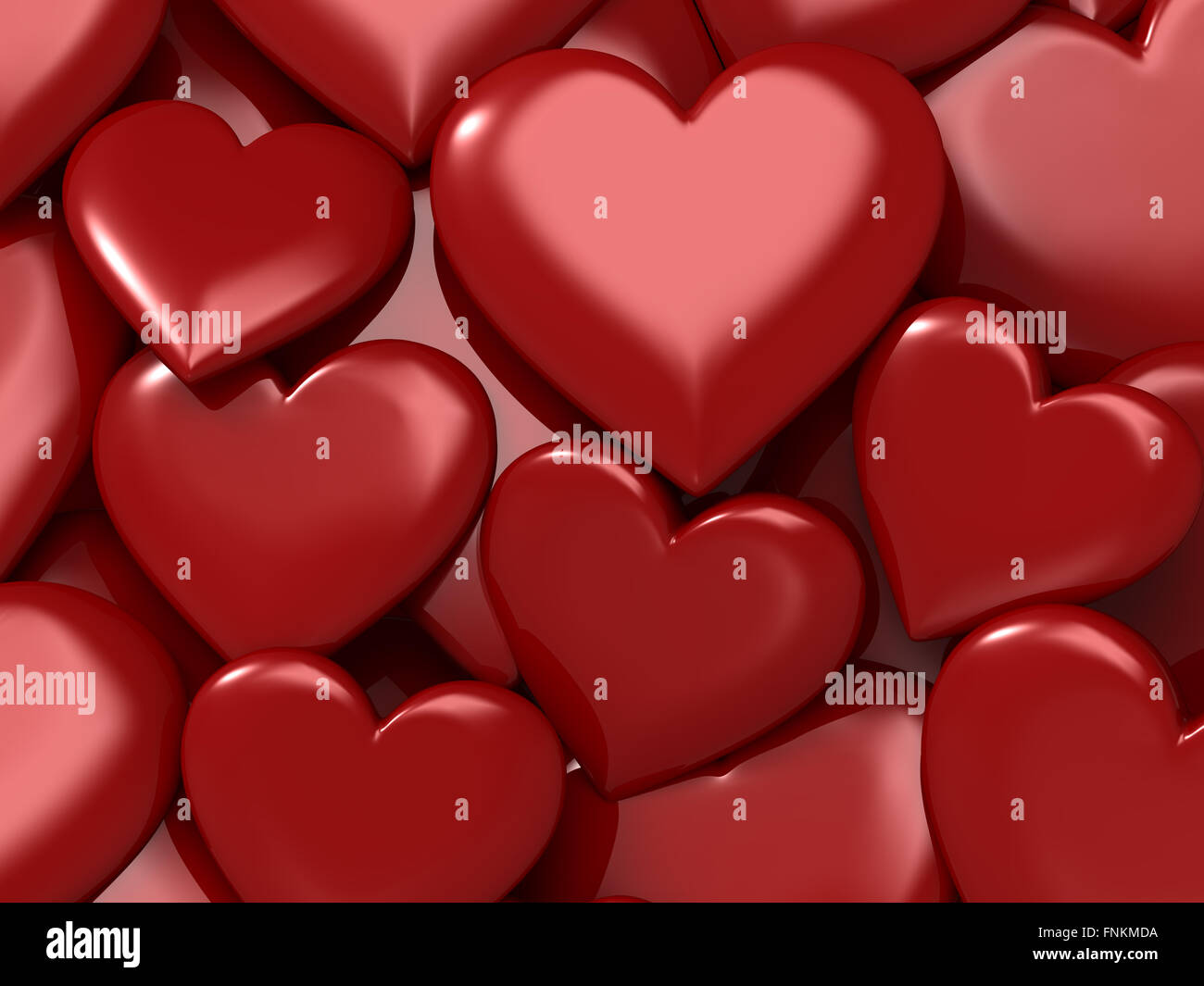Glossy red hearts, love Stock Photo - Alamy