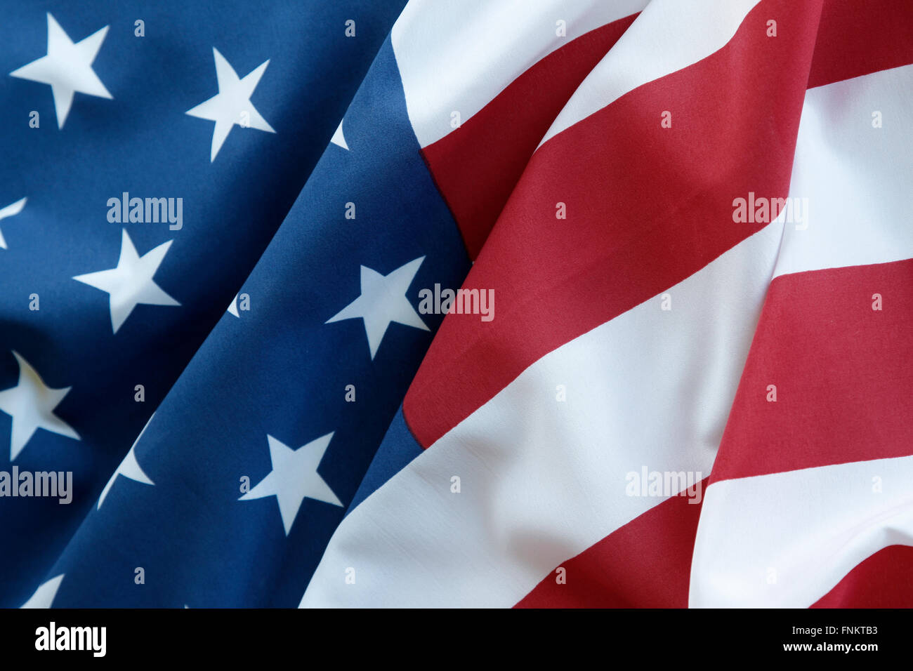 Closeup of ruffled American flag Stock Photo - Alamy