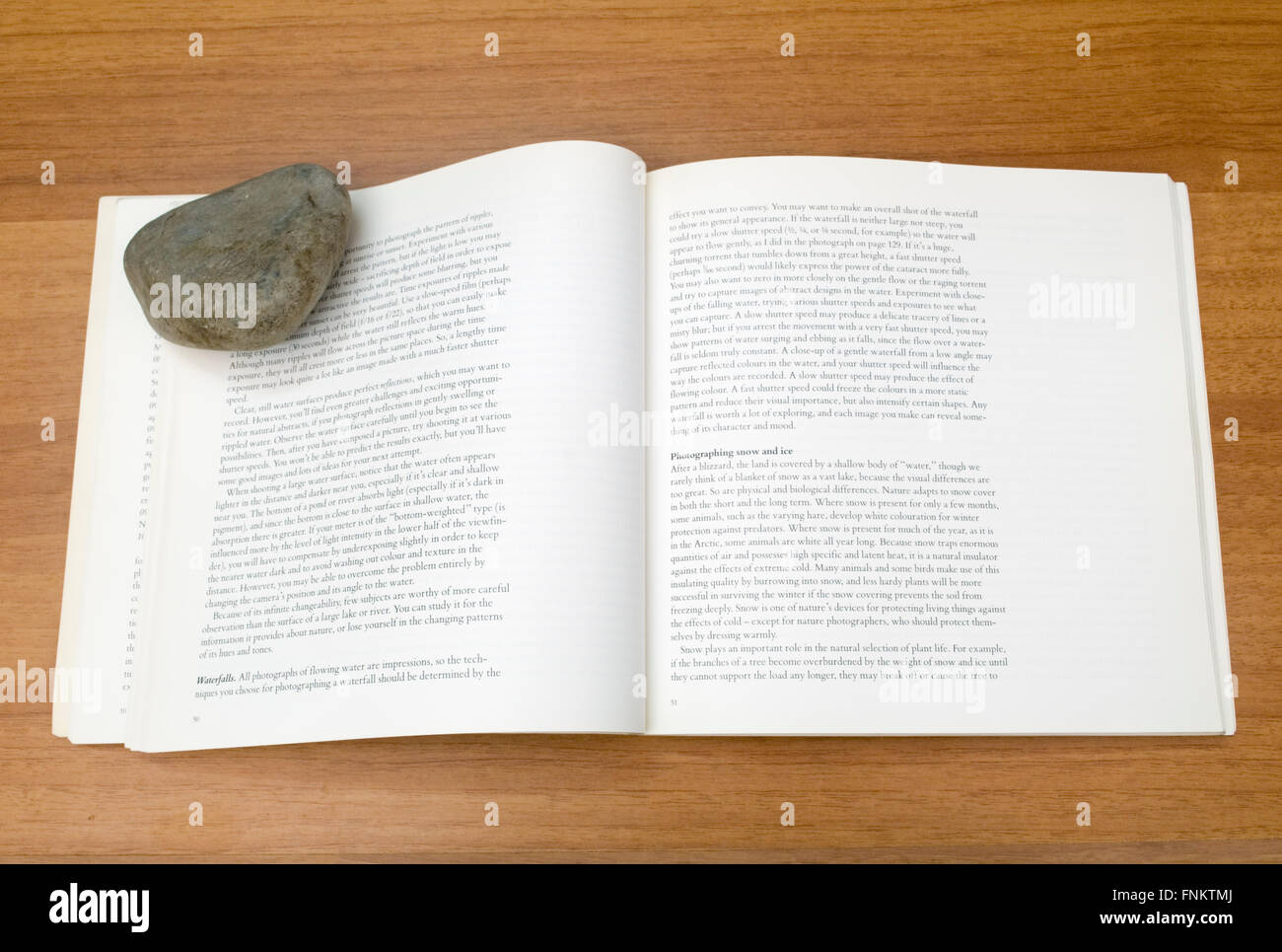 Overhead view book stone open pages keeping open book hi-res stock ...