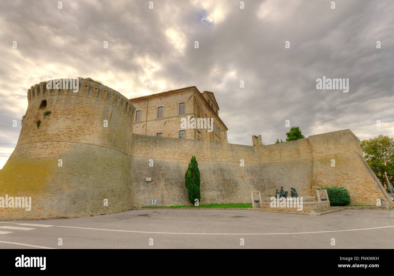 Italy, Marche, Offida, the castle Stock Photo - Alamy