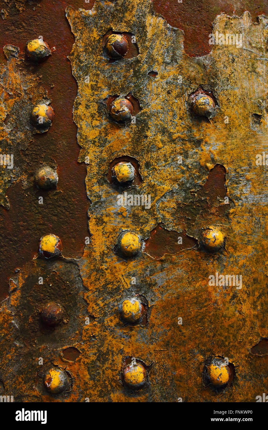 Grunge background with patterns and texture of weathered yellow paint ...