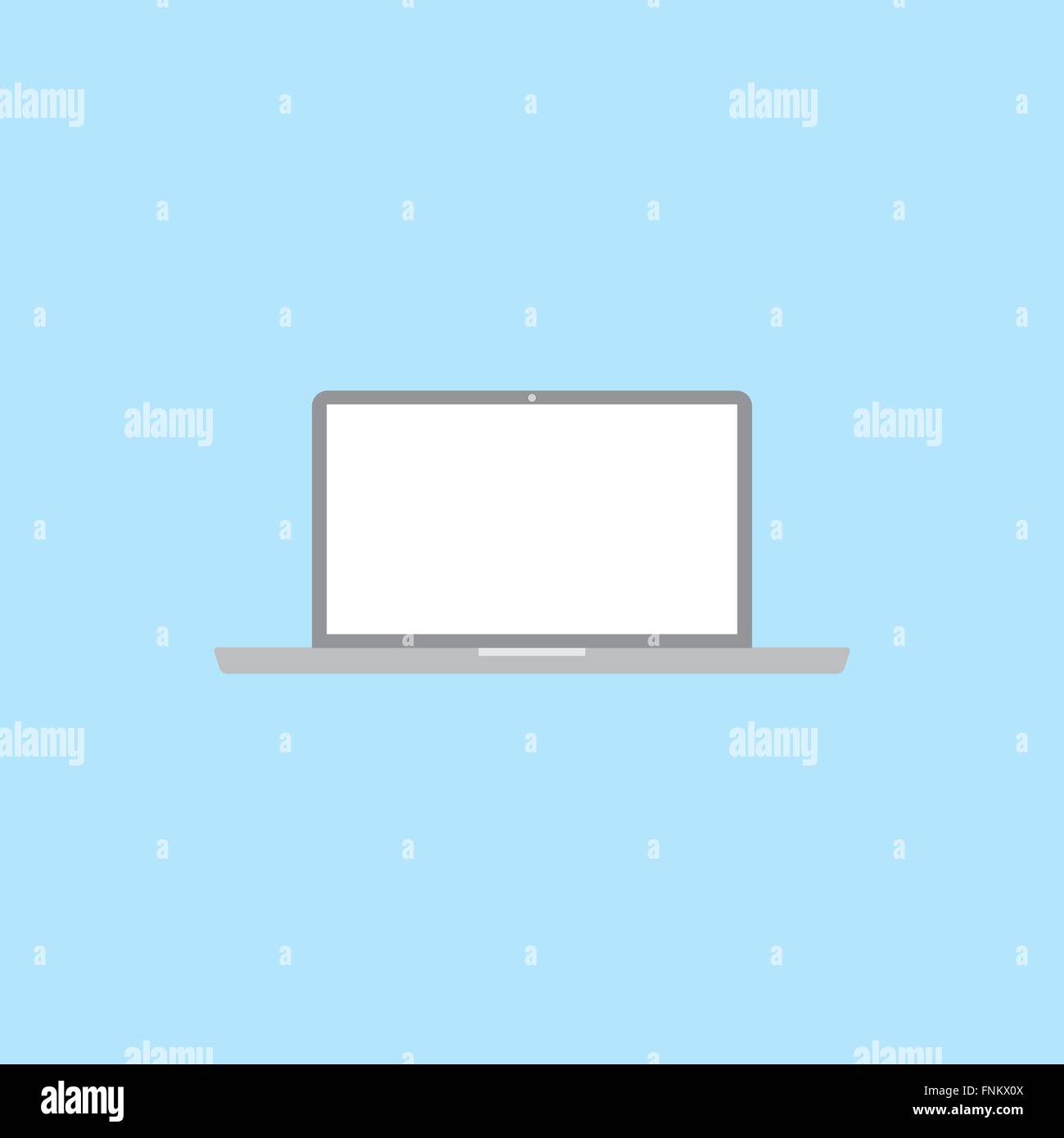 flat laptop icon vector Stock Vector Image & Art - Alamy