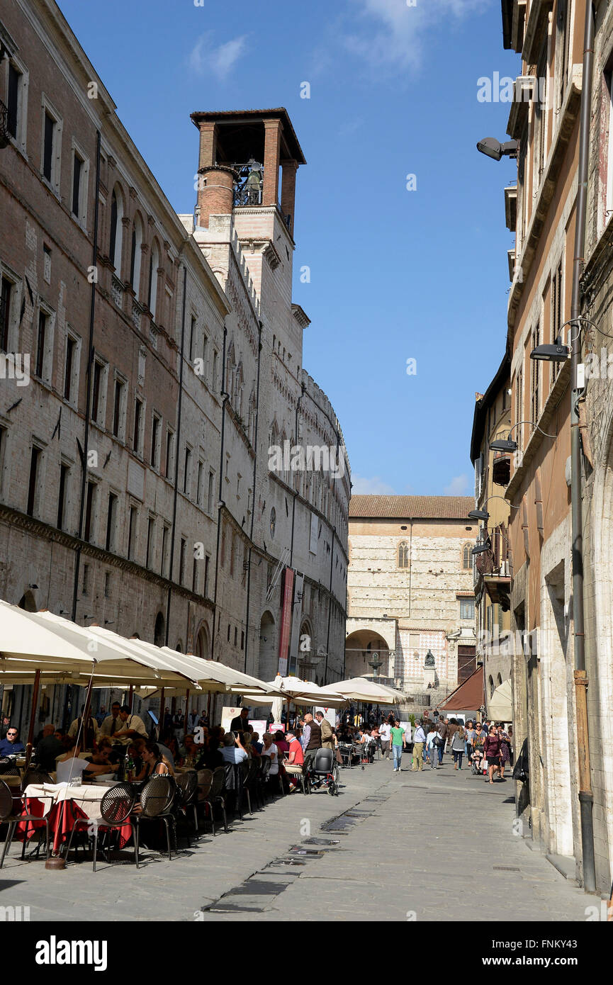 Italy, Umbria, Perugia, Corso Vannucci Stock Photo - Alamy