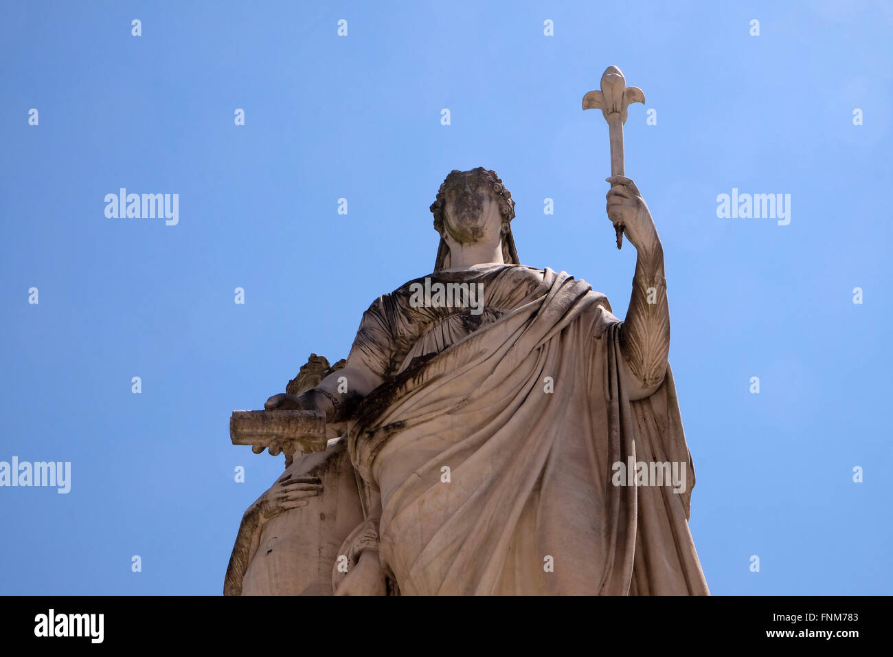Statue of Maria Louisa of Spain, Duchess of Lucca in Lucca, Italy, on ...