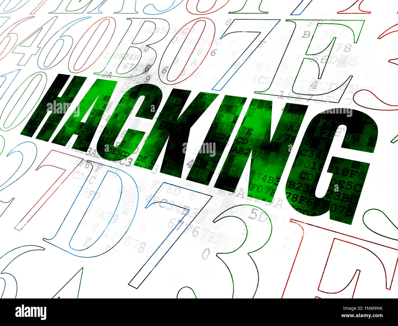 Safety concept: Hacking on Digital background Stock Photo - Alamy