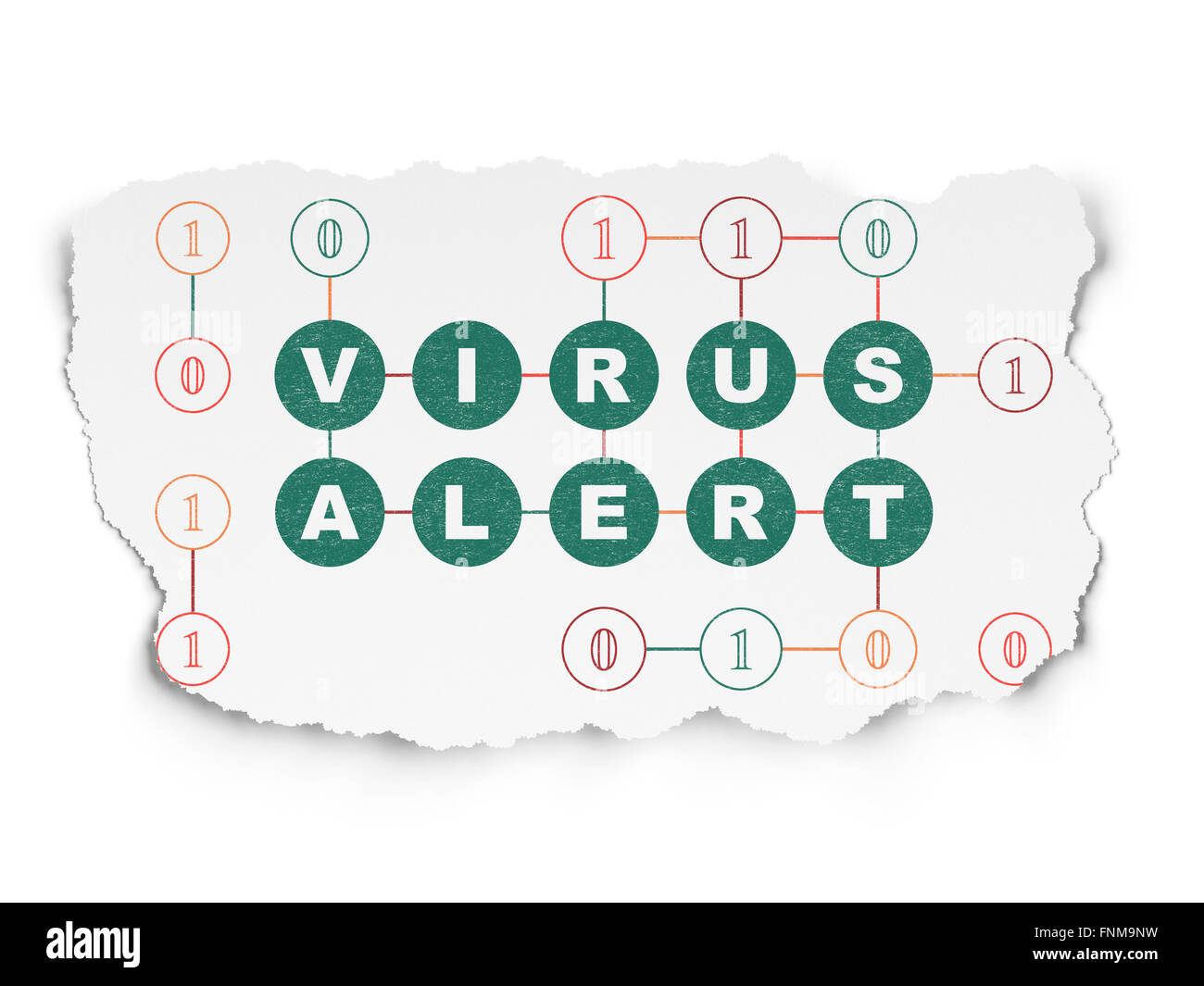 Safety concept: Virus Alert on Torn Paper background Stock Photo - Alamy