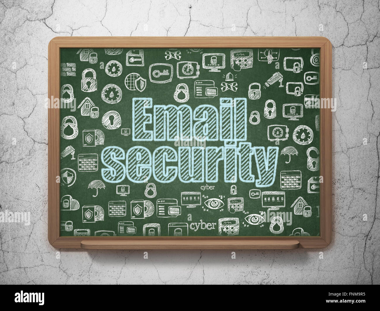 Safety concept: Email Security on School Board background Stock Photo ...