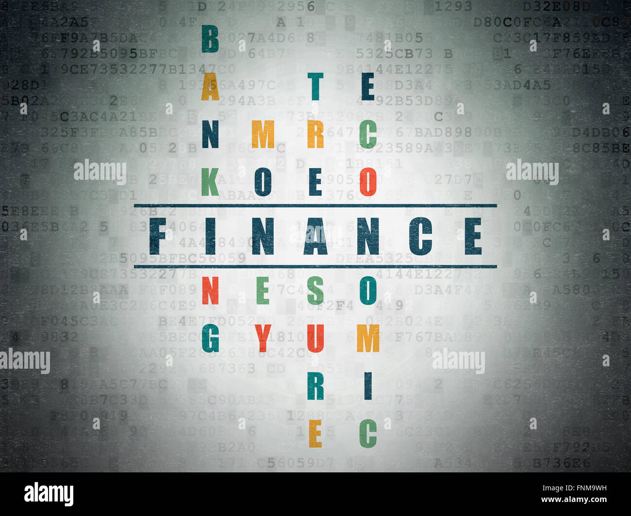 Currency concept: Finance in Crossword Puzzle Stock Photo - Alamy