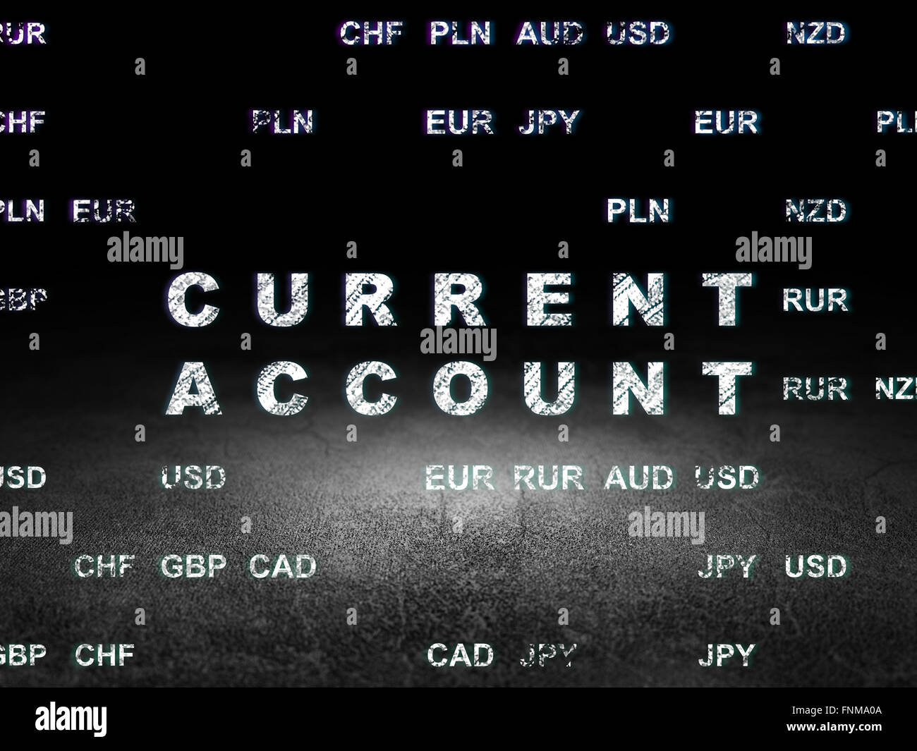 Currency concept: Current Account in grunge dark room Stock Photo - Alamy