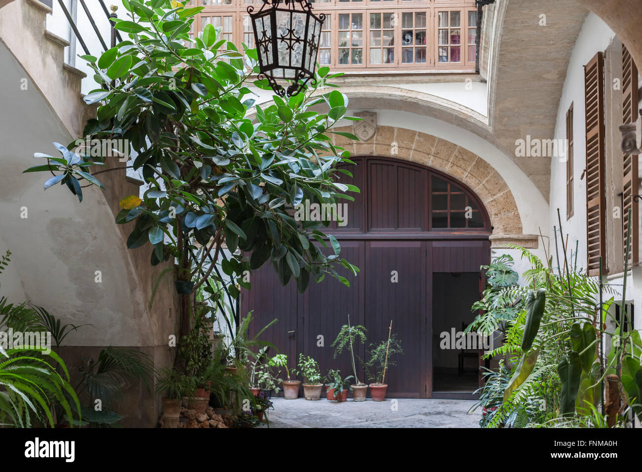 Patio.Palma de Mallorca, Balearic Islands, Spain Stock Photo - Alamy