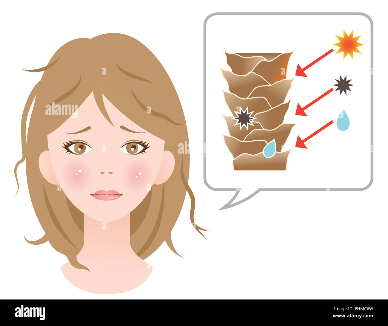 healthy cuticle hair woman Stock Photo - Alamy