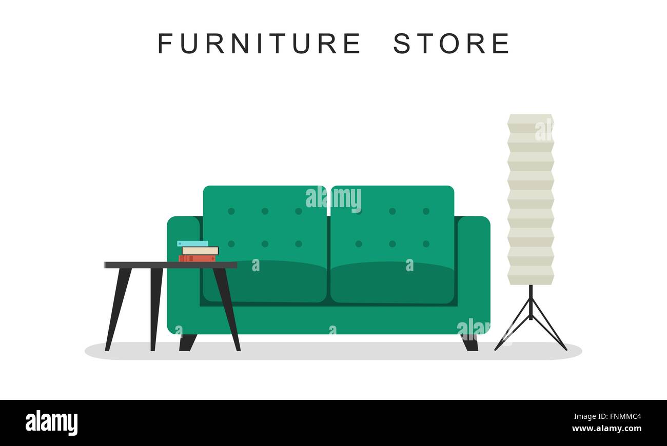 Cartoon home furniture table Stock Vector Images - Alamy