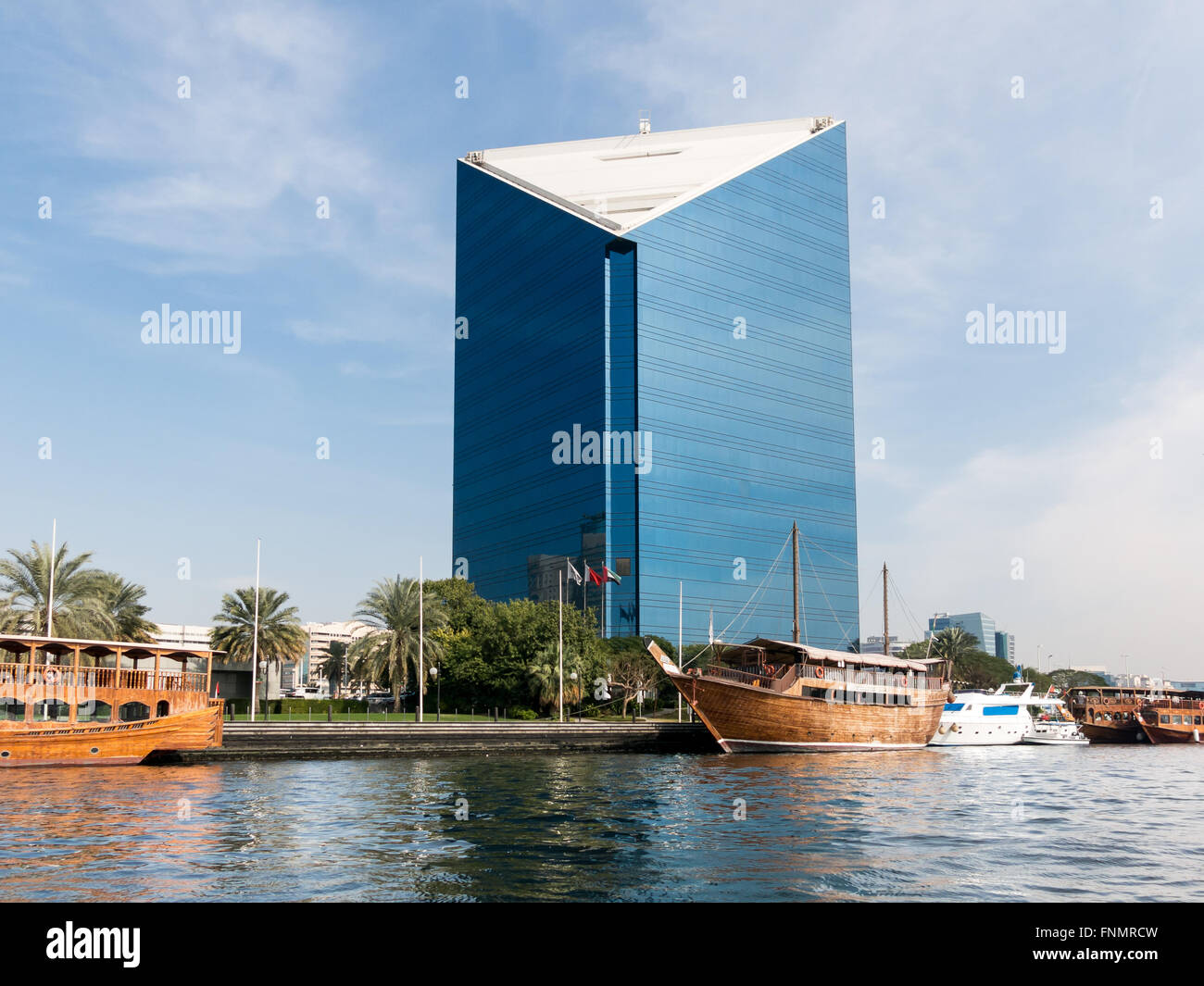 Modern building of DCCI, Dubai Chamber of Commerce in Rigga Al Buteen ...