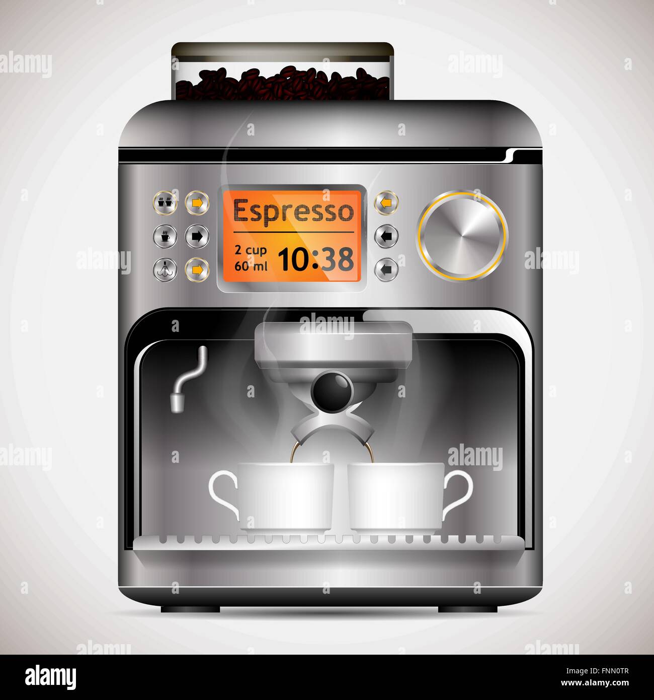 coffee machine with cups Stock Vector Image & Art - Alamy