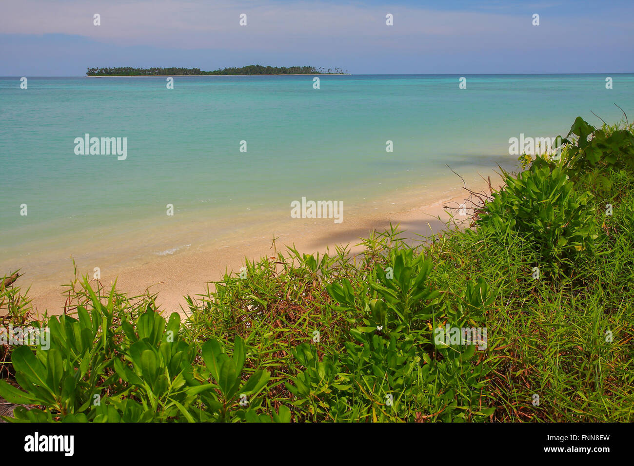 A beautiful holiday sandy beach - landscape Stock Photo - Alamy