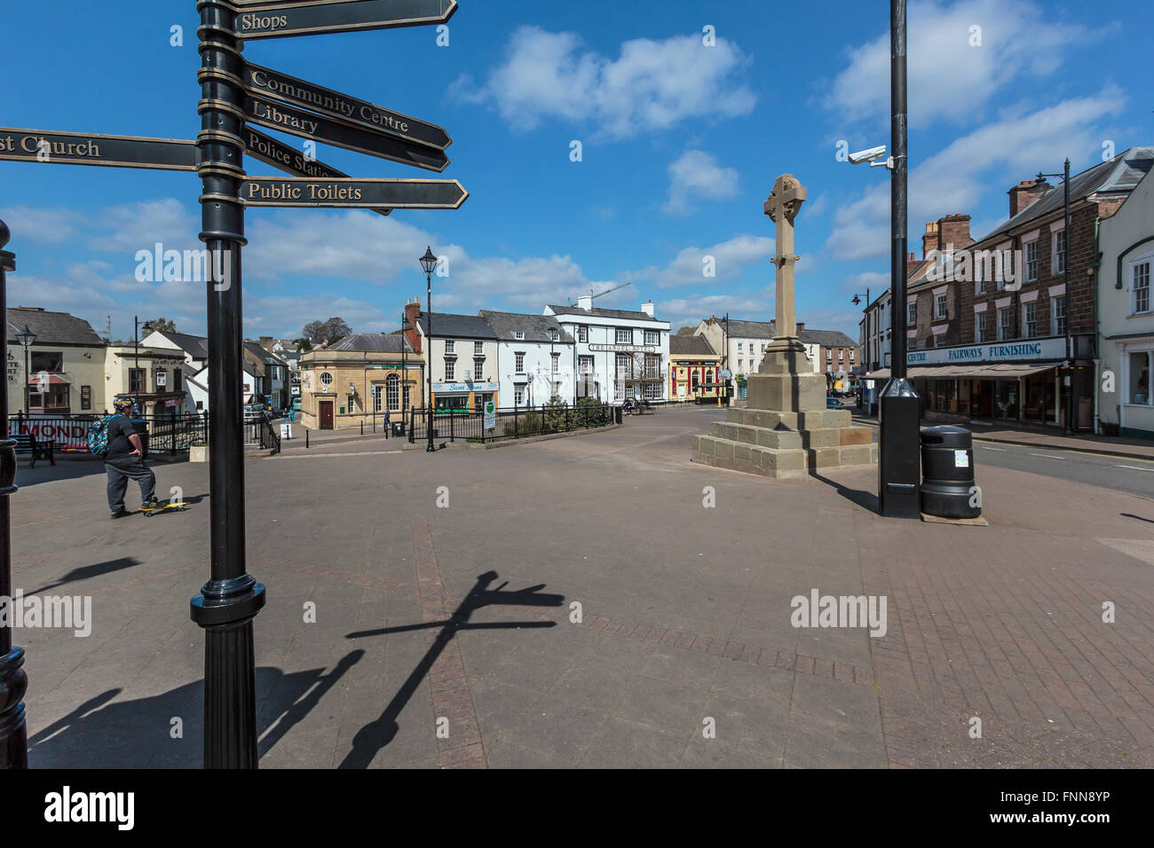 The centre of Coleford, Gloucestershire, looking towards The Angel ...