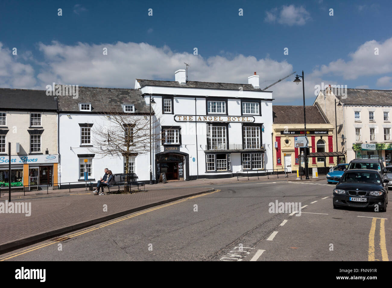 The centre of Coleford, Gloucestershire, looking towards The Angel ...