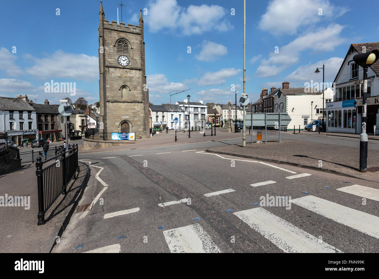The centre of Coleford, Gloucestershire, looking towards The chclock ...