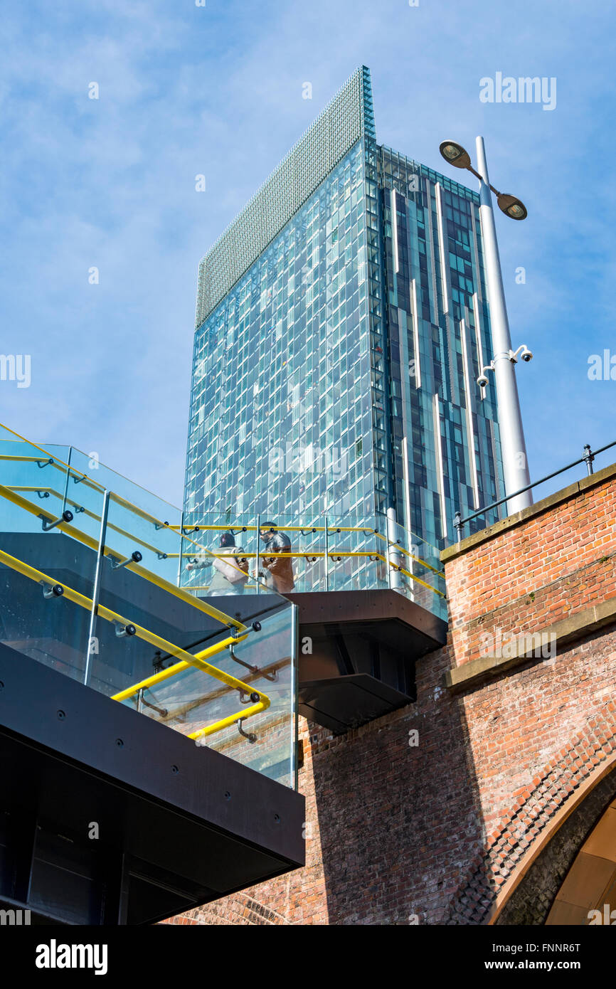 The Beetham Tower and the staircase to the Deansgate-Castlefield tram ...